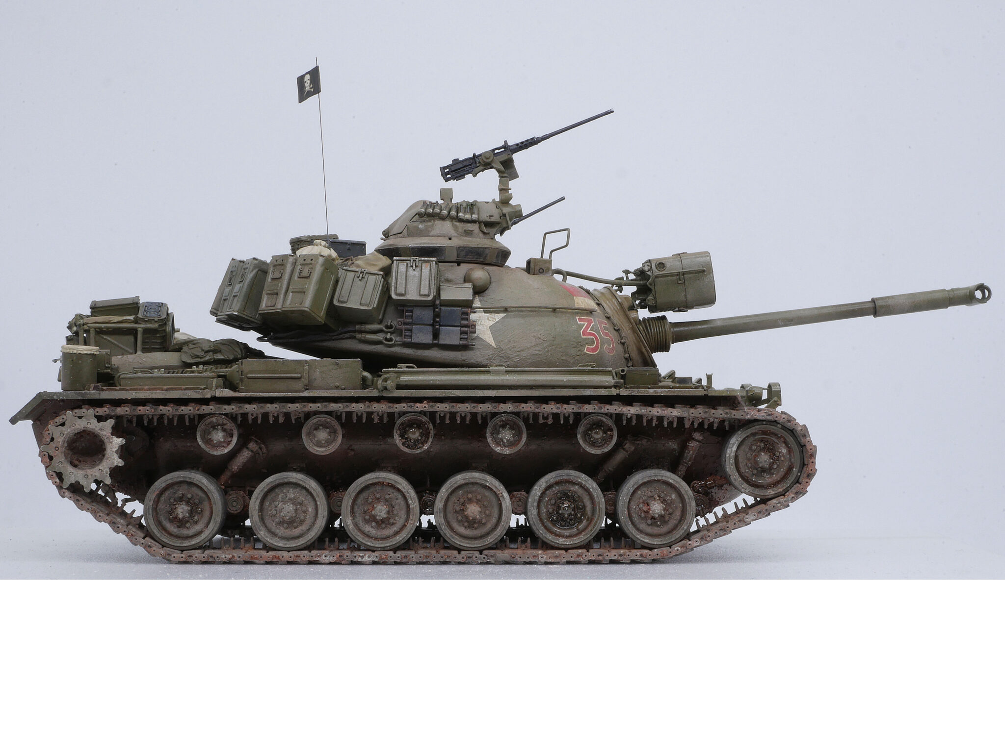 制作依頼品 1/35 TAKOM M48A3 Mod B タコム M48 パットン - Rockken Model プラモデル 完成品 画像 置場