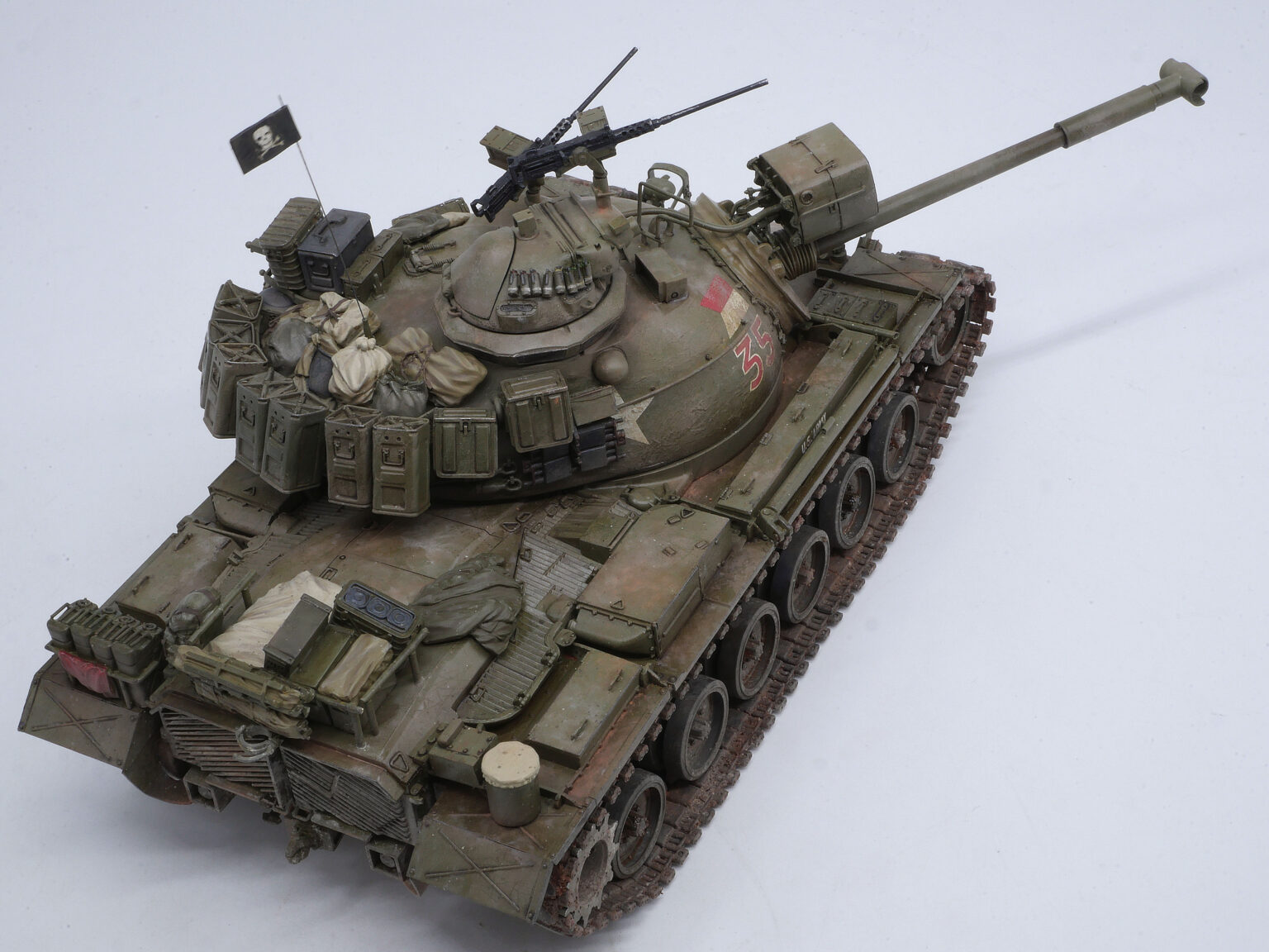 制作依頼品 1/35 TAKOM M48A3 Mod B タコム M48 パットン - Rockken Model プラモデル 完成品 画像 置場
