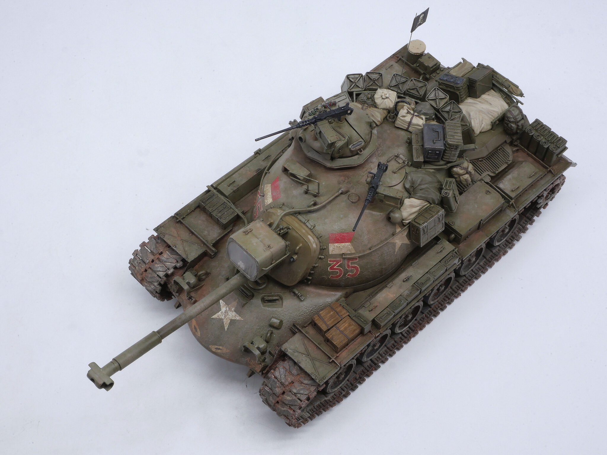 制作依頼品 1/35 TAKOM M48A3 Mod B タコム M48 パットン - Rockken Model プラモデル 完成品 画像 置場
