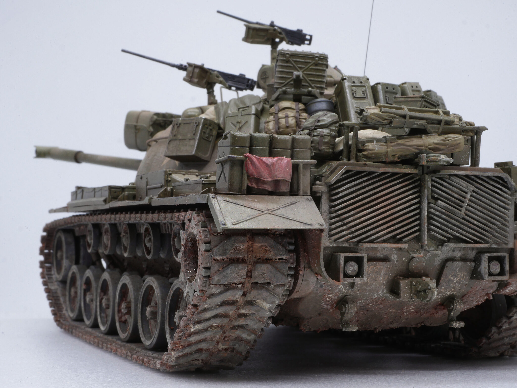 制作依頼品 1/35 TAKOM M48A3 Mod B タコム M48 パットン - Rockken Model プラモデル 完成品 画像 置場