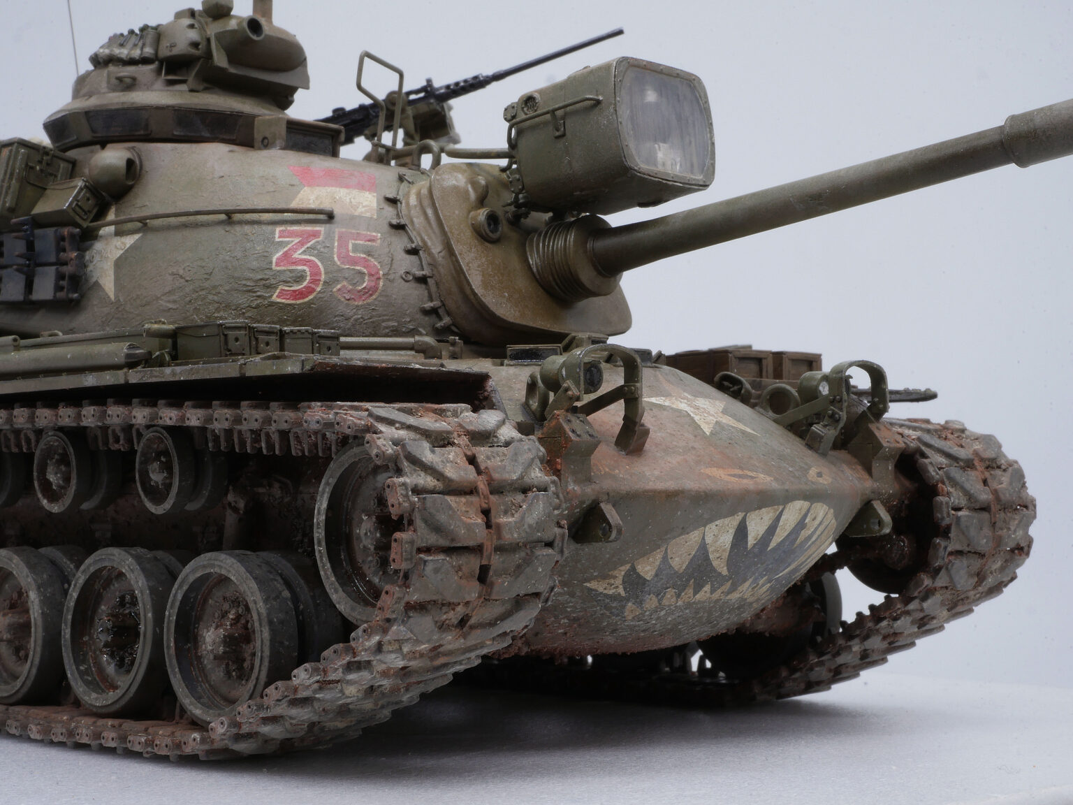 制作依頼品 1/35 TAKOM M48A3 Mod B タコム M48 パットン - Rockken Model プラモデル 完成品 画像 置場