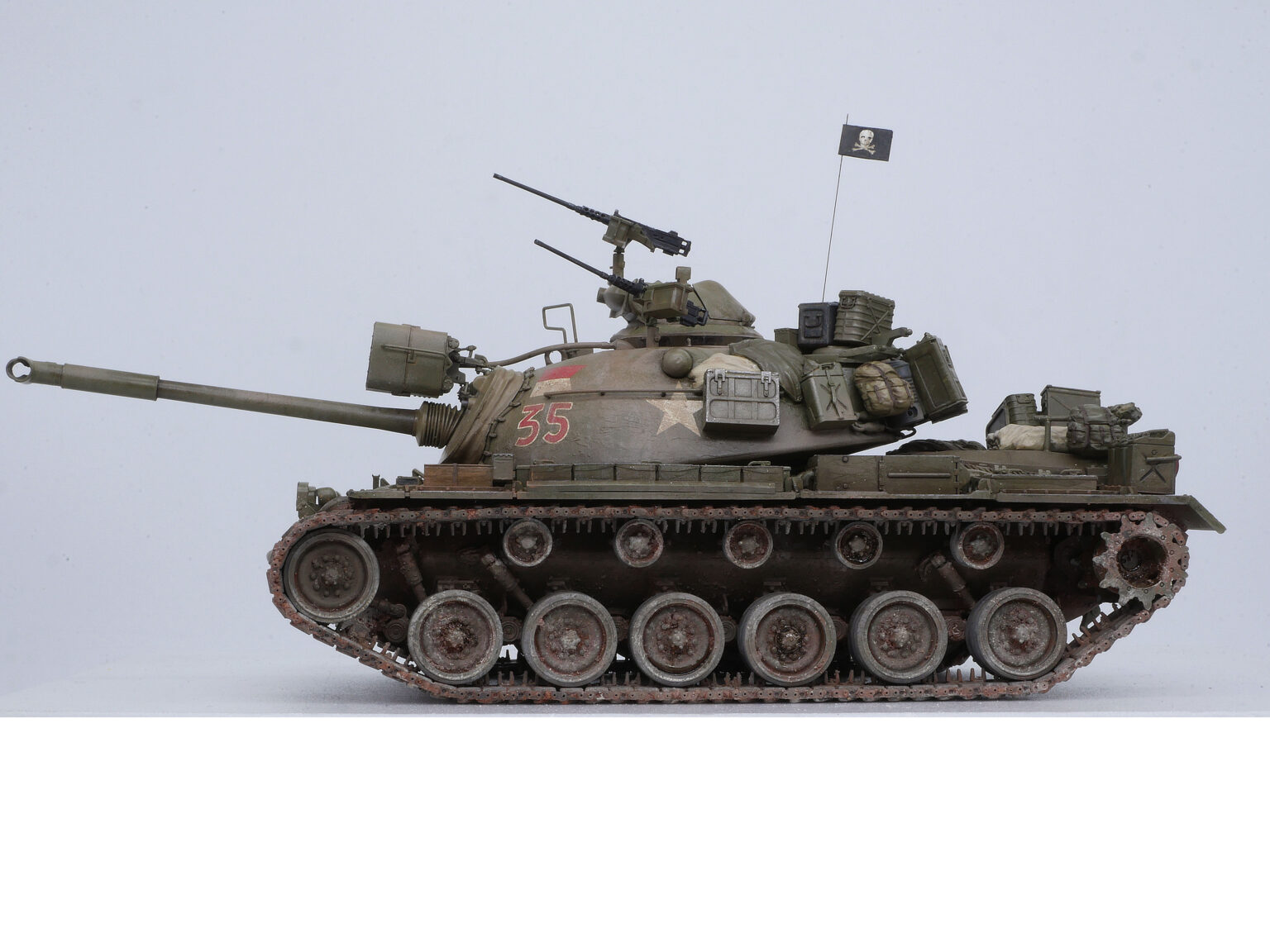 制作依頼品 1/35 TAKOM M48A3 Mod B タコム M48 パットン - Rockken Model プラモデル 完成品 画像 置場